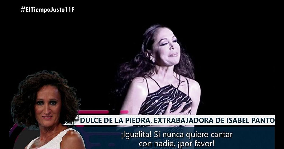 El tiempo justo: El shock de Dulce, extrabajadora de Isabel Pantoja, al ...