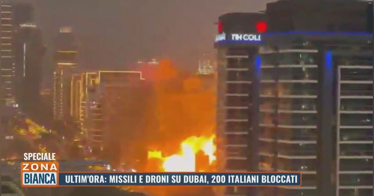 Zona Bianca: Ultim'ora: missili e droni su Dubai, 200 italiani bloccati ...