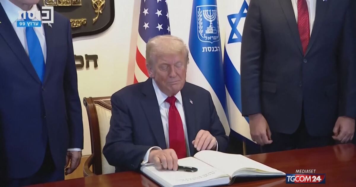 Tgcom24: Trump alla Knesset: "Oggi è un grande giorno, questo è un ...