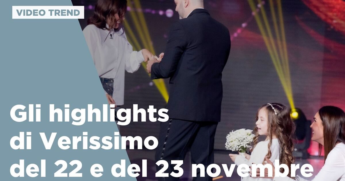 Verissimo: Gli highlights di Verissimo del 22 e 23 novembre Video ...